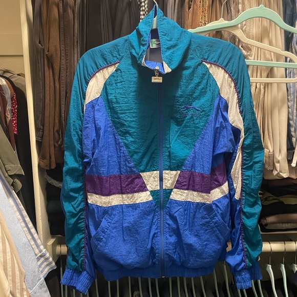 Slazenger | Jackets & Coats | Vintage Teal And Blue Track Jacket | Poshmark